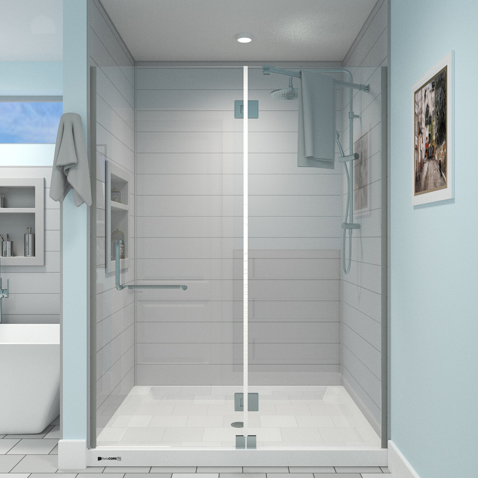 Poly Shiplap Shower Surround Panels | Bella CORE