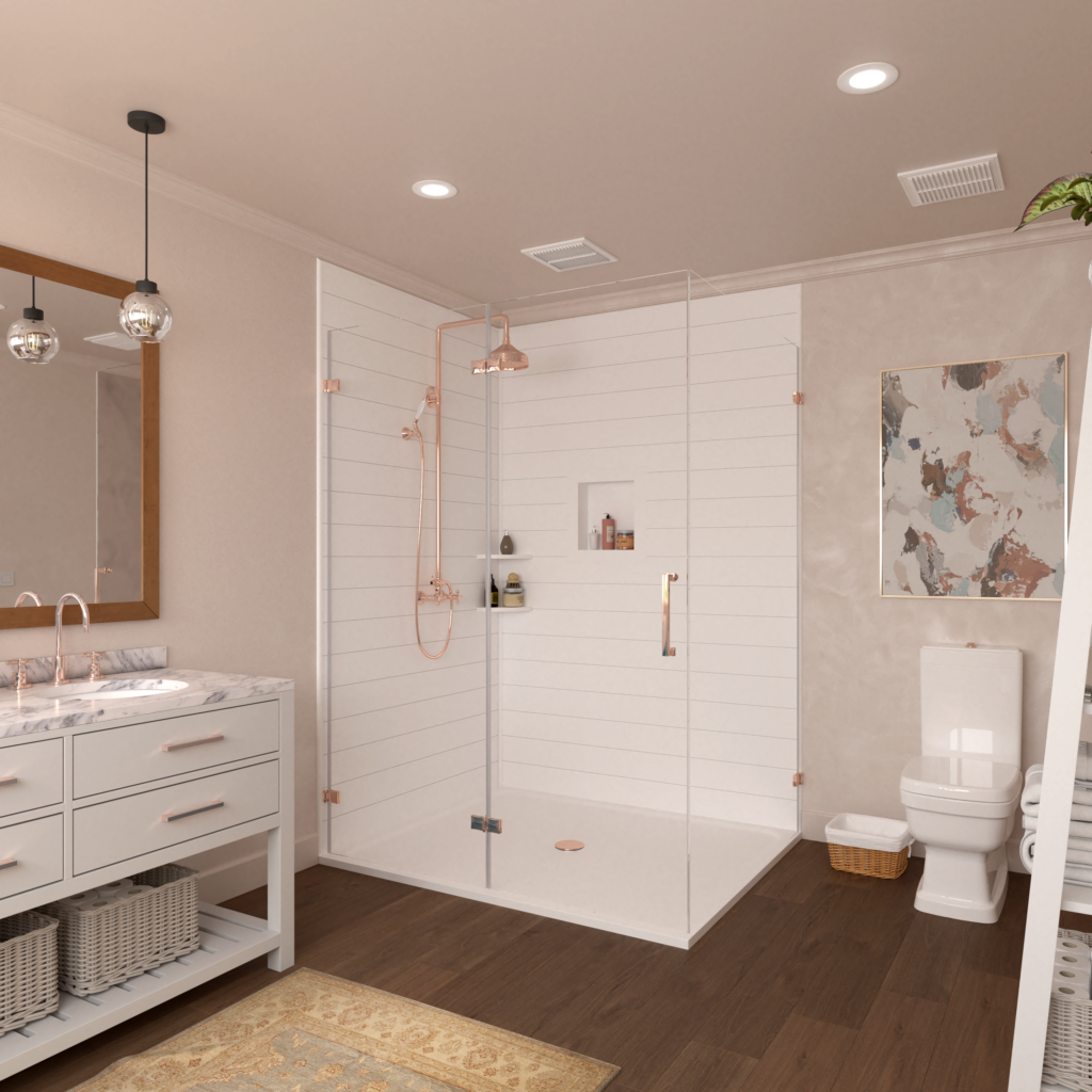 Poly Shiplap Shower Surround Panels | Bella CORE